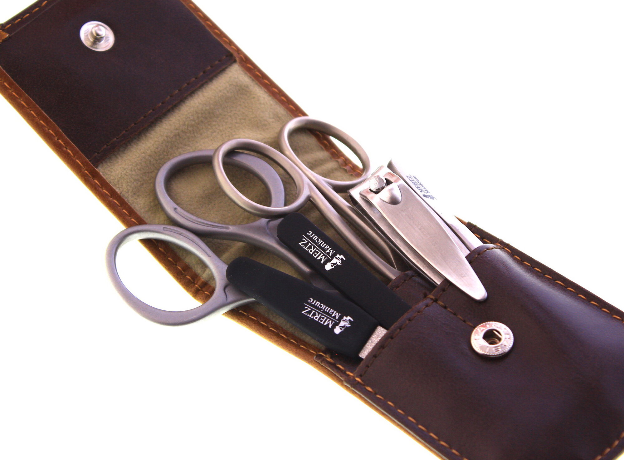 Мужской маникюрный набор Mertz 60032 из Германии, 6 инструментов, компактный чехол