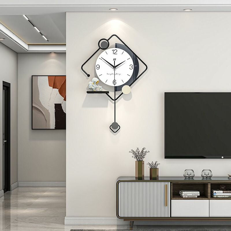 Современные настенные часы в форме ромба для гостиной спальни и офиса стильный минимализм с четкими цифрами и стрелками