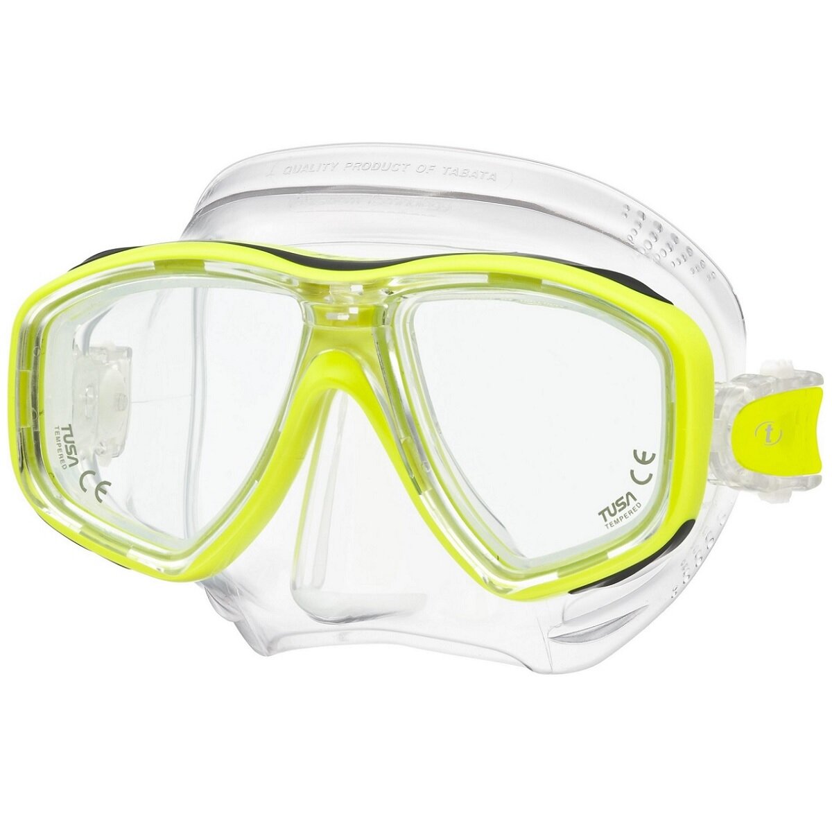 Маска для дайвинга TUSA M-212 Ceos прозрачный силикон, желтый