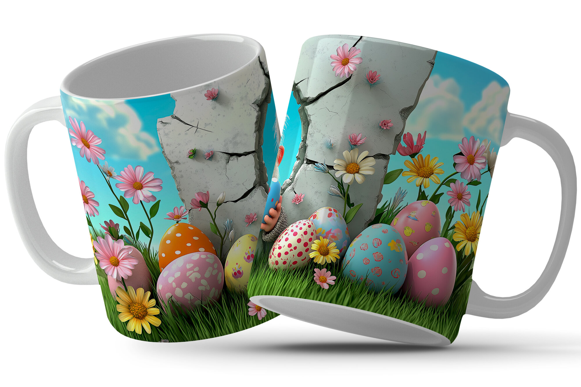 Пасхальная кружка (кружка с праздником Светлой Пасхи), для СВЧ, керамика, 330 мл