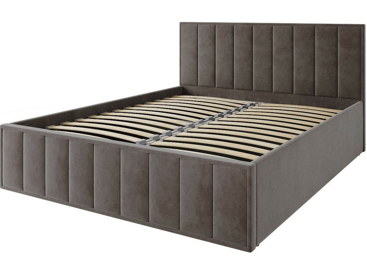 Современная Кровать с ортопедическим основанием 160 (Шоколад)