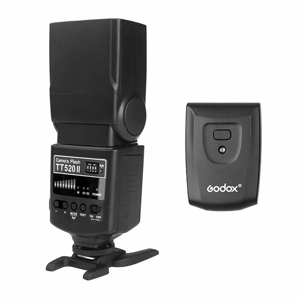 Global Treasures-накамерная вспышка, Godox TT520 II, универсальный, поддержка беспроводного срабатывания S1 S2 2.4G, с универсальным горячим башмаком