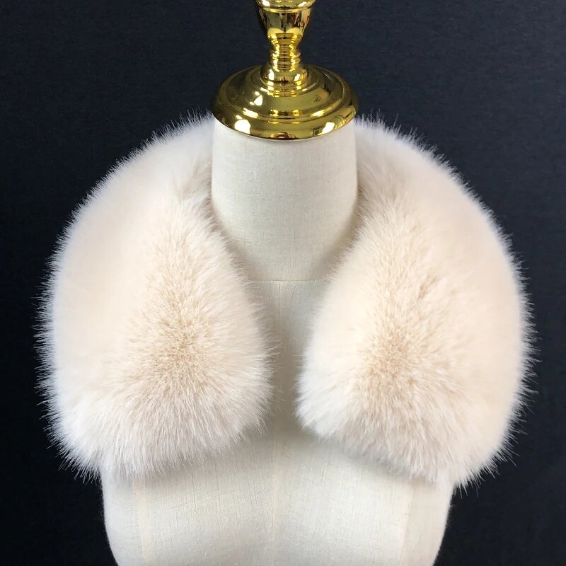 Qearlstar фальшивый мех воротник шарф 55см для женщин мужчин зимняя куртка капюшон украшение замена норки мех шея теплее викинг мех шаль,200,55,15, искусственный мех, полиэстер, полиэстер,