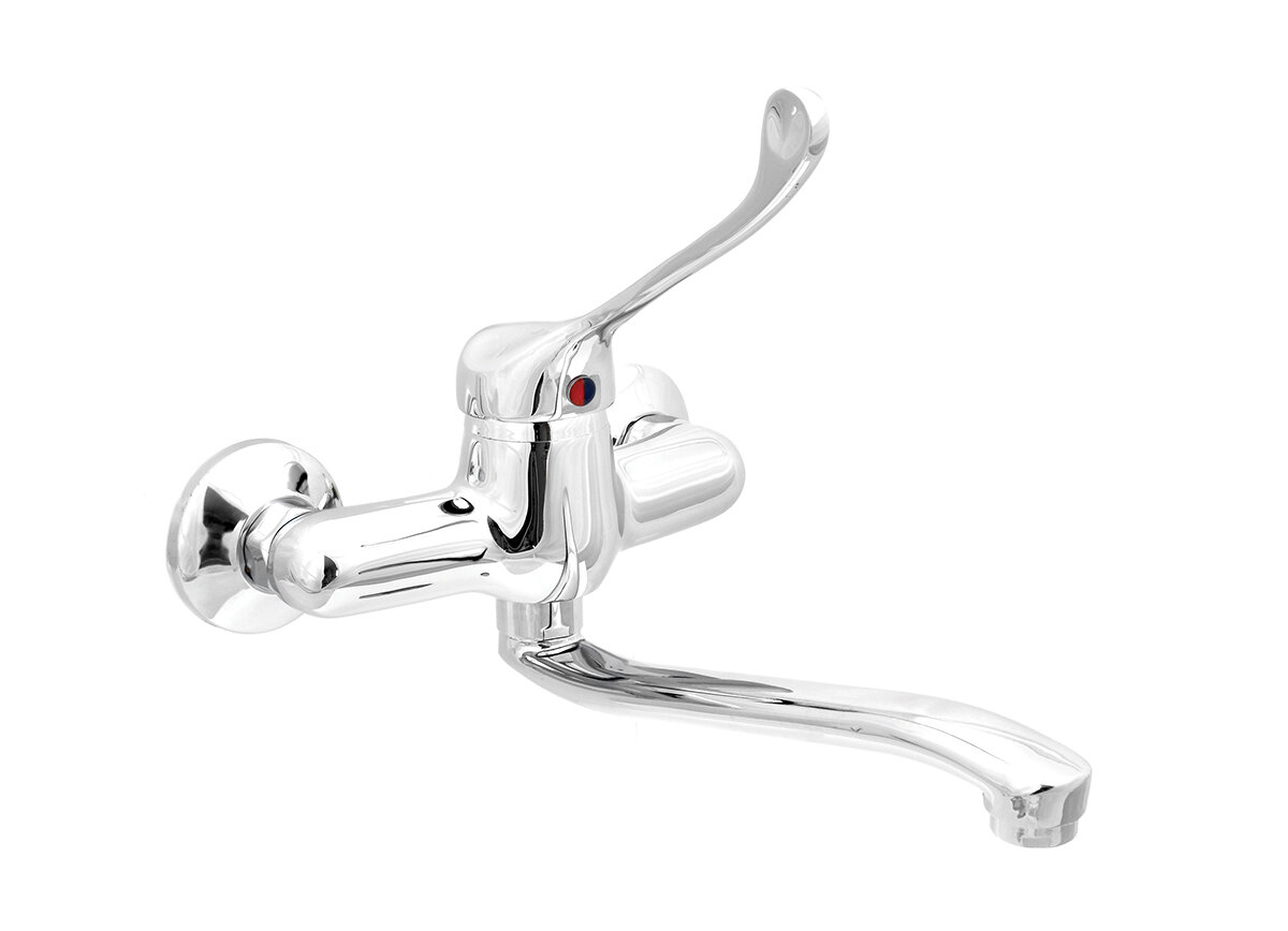 Смеситель Кухня стена SANTREK AQUA-655 "MODERN" шар. d-40 SB35 Хирургический