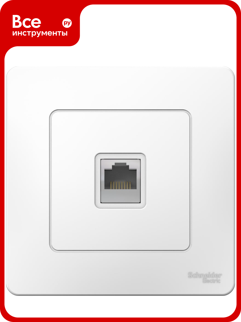 Компьютерная розетка Systeme Electric BLANCA RJ45, категория 5E, белый BLNIS045001, для города и дачи, изготовлена