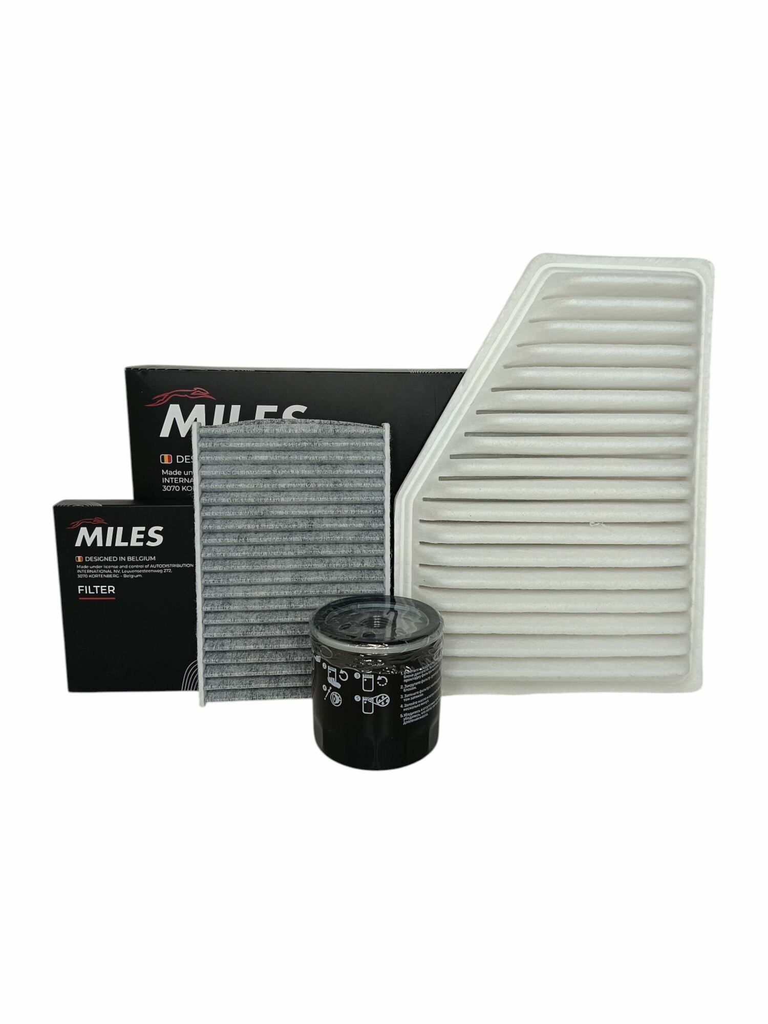 Комплект фильтров Чери Вери/Бонус 1.5 03- (Chery Very/Bonus) воздушный/салонный/масляный MILES