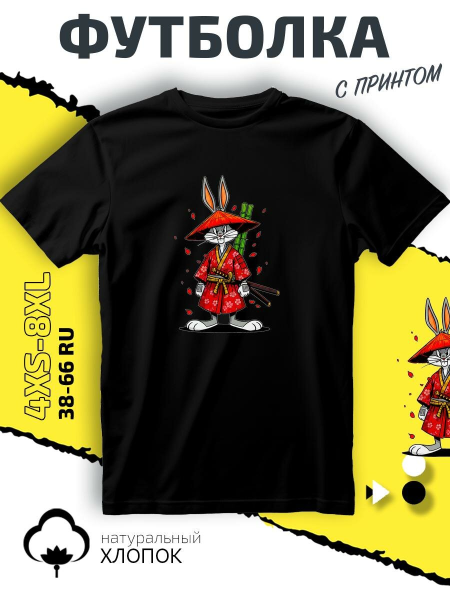 Футболка Багз Банни Samurai Аниме воин
