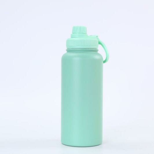 Высококачественный термос большой емкости из нержавеющей стали, уличная резиновая краска, космический чайник на 32 унции, спортивный чайник с портативной ручкой