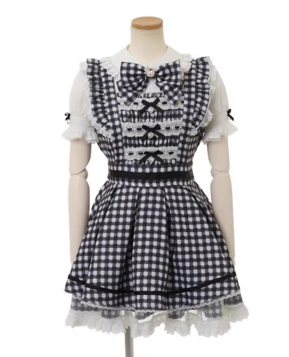 Liz New Сарафан и топ с бантом для девочки XL, Plaid long set