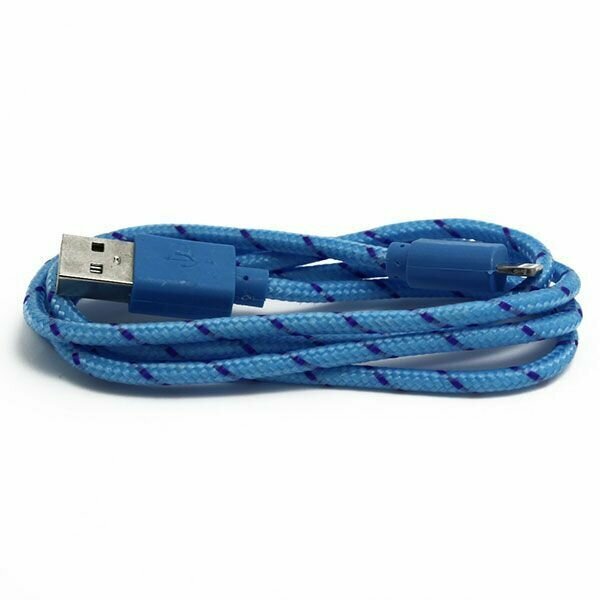 Кабель Lightning to USB Bicford, 1.0 м, плетение Bicord, для iPhone/iPod/iPad, синий