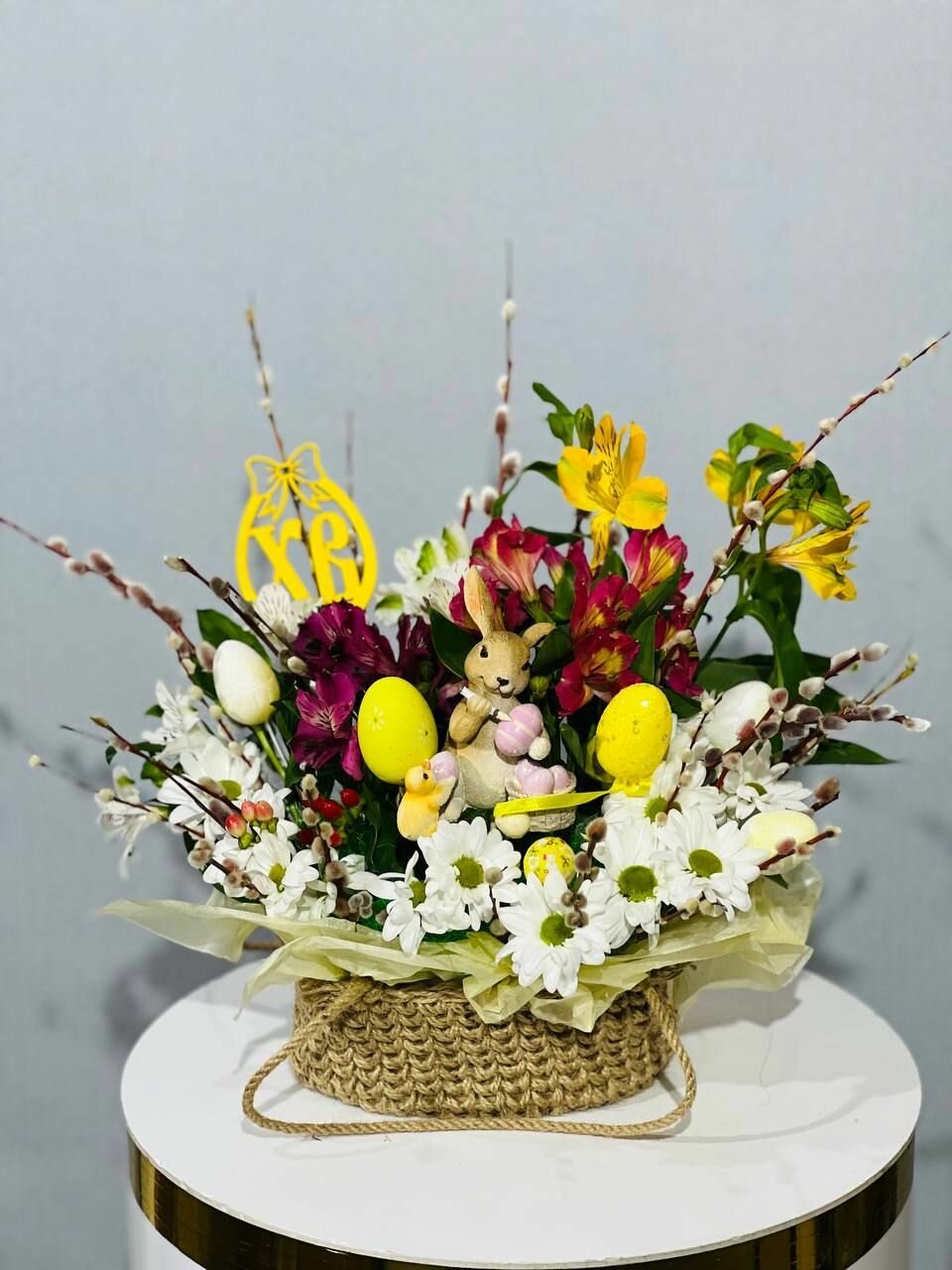 Пасхальная композиция на стол / Пасхальный букет / Верба живая
