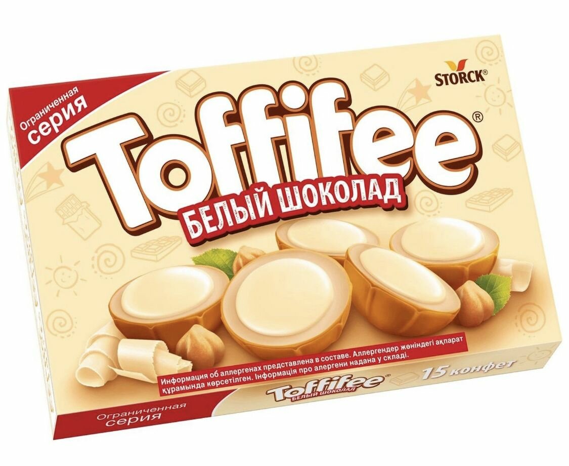 Toffifee Конфеты белый шоколад 125г