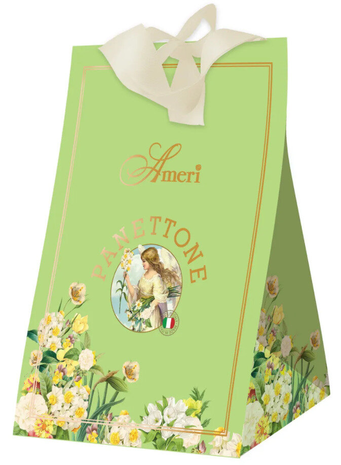 Ameri премиальный кулич (кекс пасхальный) с фруктовыми цукатамис изюмом в зеленой упаковке 500г