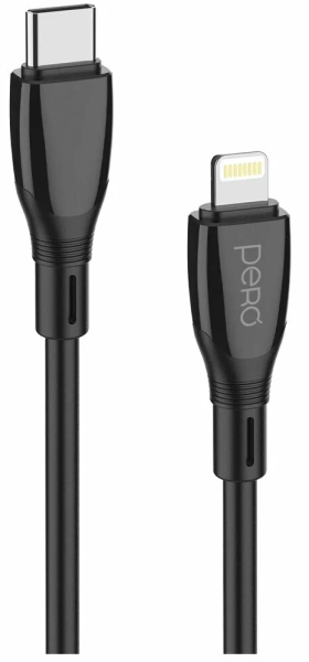 Кабель PERO DC11 Type-C - Lightning 1м 3A 27W Black (Черный)