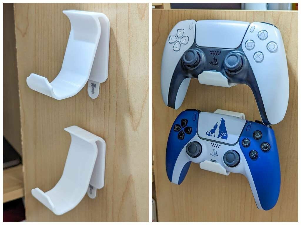2шт. Вешалки для геймпадов PS5 с дюбелями / белый