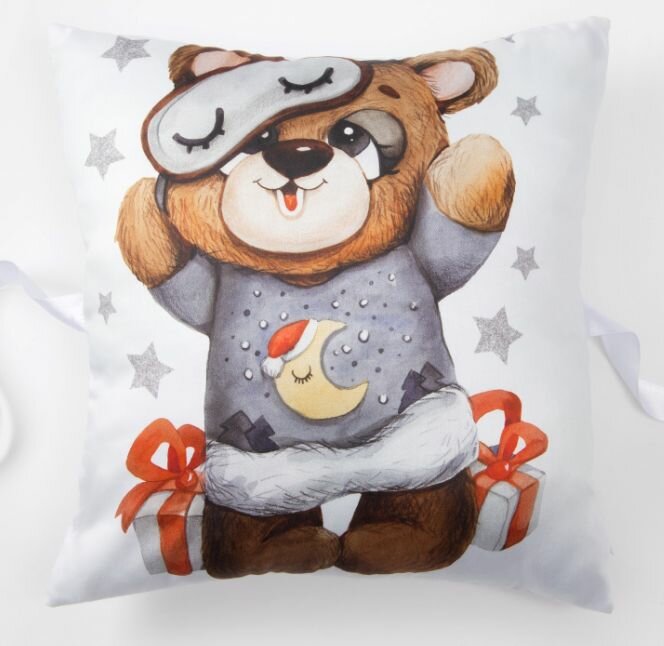 Декоративная наволочка Новогодний Мишка