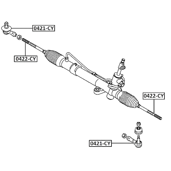 ASVA 0422-cy (4422A048 / 4422A058) тяга рулевая Mitsubishi (Мицубиси) Lancer (Лансер) cy / cz