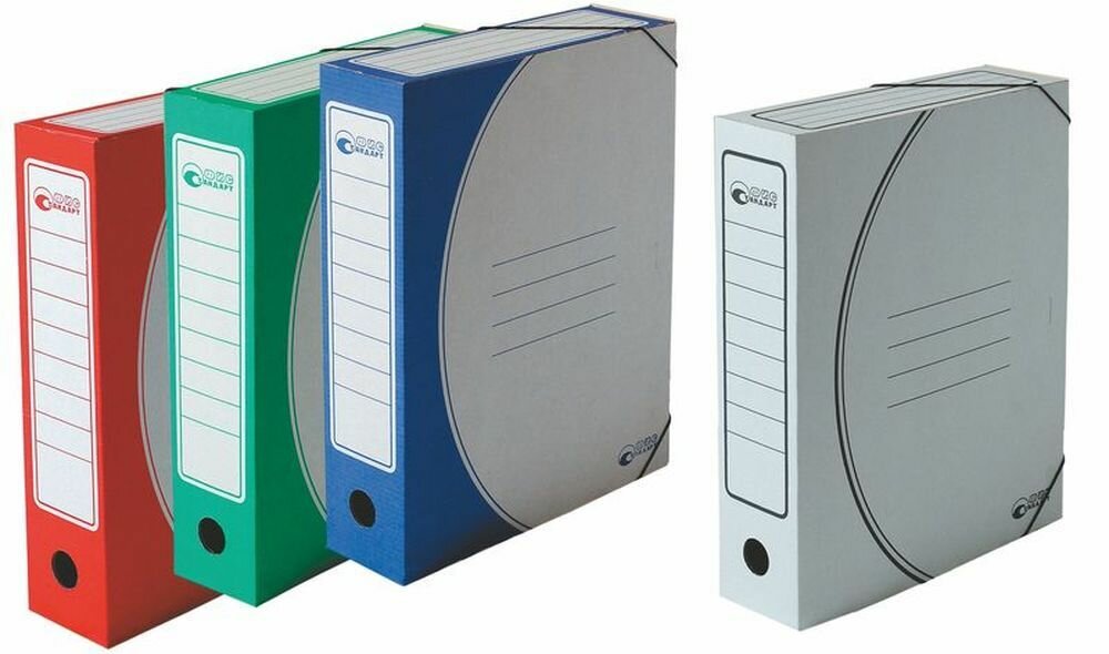 Папка на резинках Офис-Стандарт, гофрокартон, 320*260*75 мм, белый (в упаковке 3шт.)