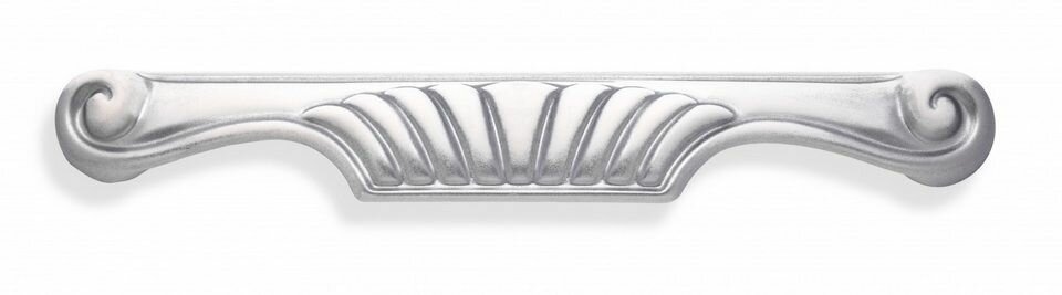 Ручка мебельная скоба Boyard RS508W/S.1/128 бело-серебристая