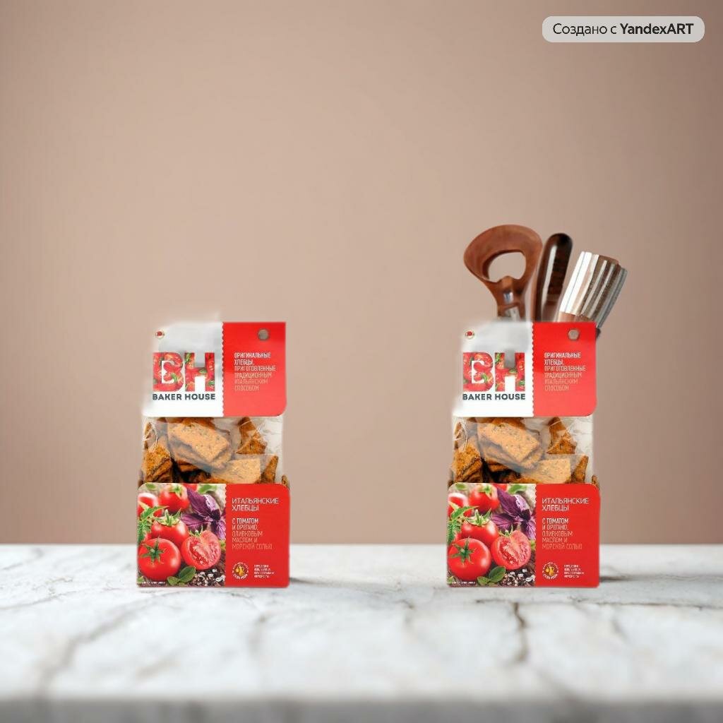 Baker house Хлебцы Итальянские с томатом, орегано, оливковым маслом и морской солью, 250 г, 2 уп