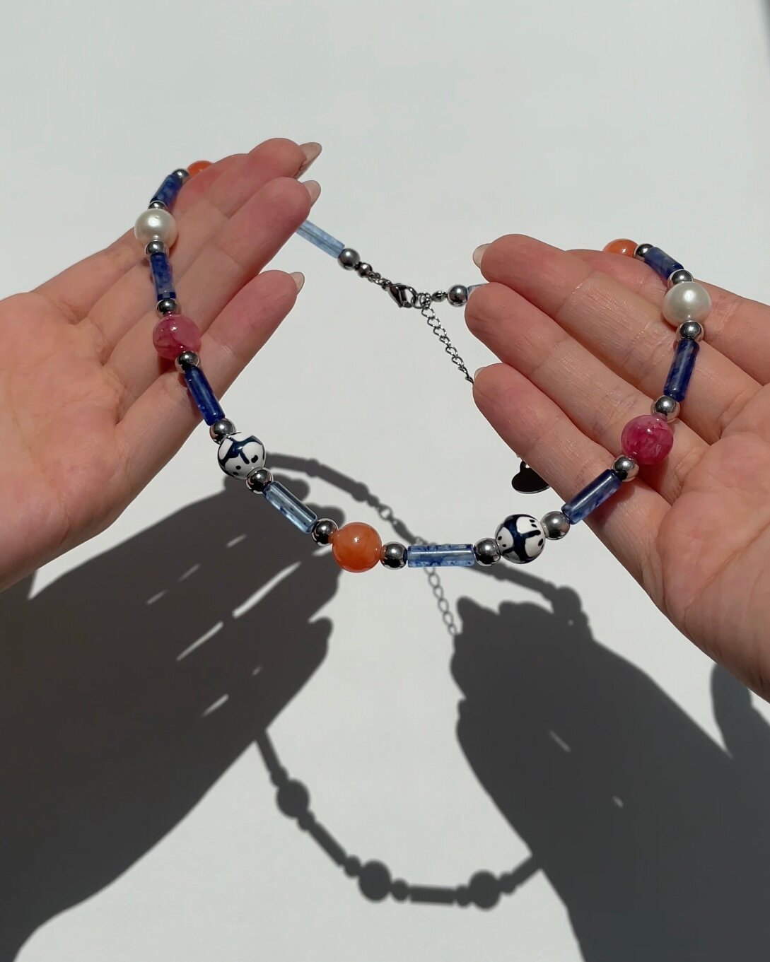 Чокер SOULENCE, жемчуг культивированный, гематит, керамика, жадеит