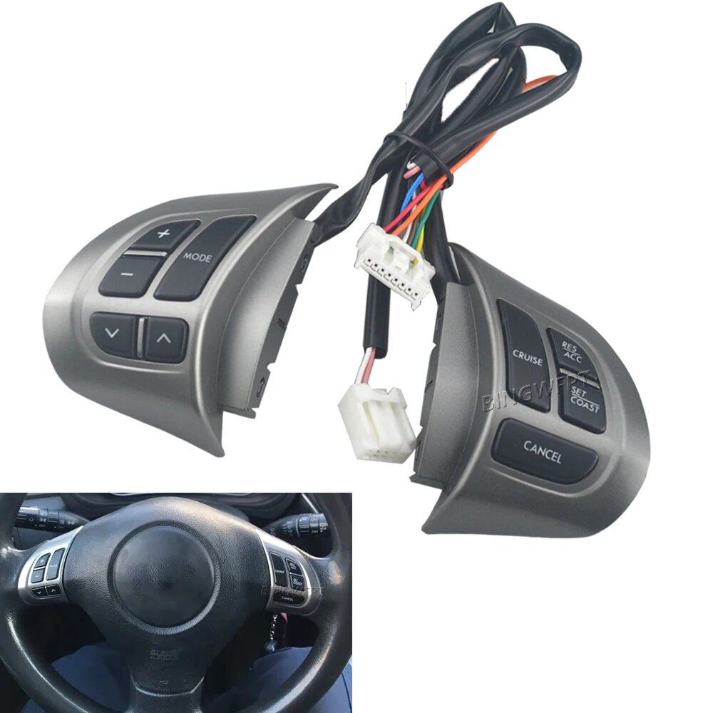 (Левый + правый + провод) для Subaru Forester 2011-2012 Кнопка круиз-контроля переключатель рулевого колеса
