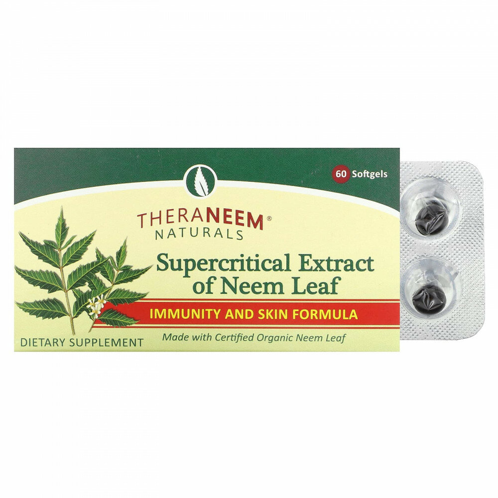 Organix South, TheraNeem® Naturals, сверхкритический экстракт листьев нима, 8 мг, 60 капсул