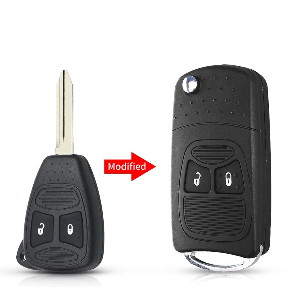 Складной флип-накопитель KEYYOU с 2 кнопками, модель 300C Jeep Dodge Compass Wrangler Patriot Model 1