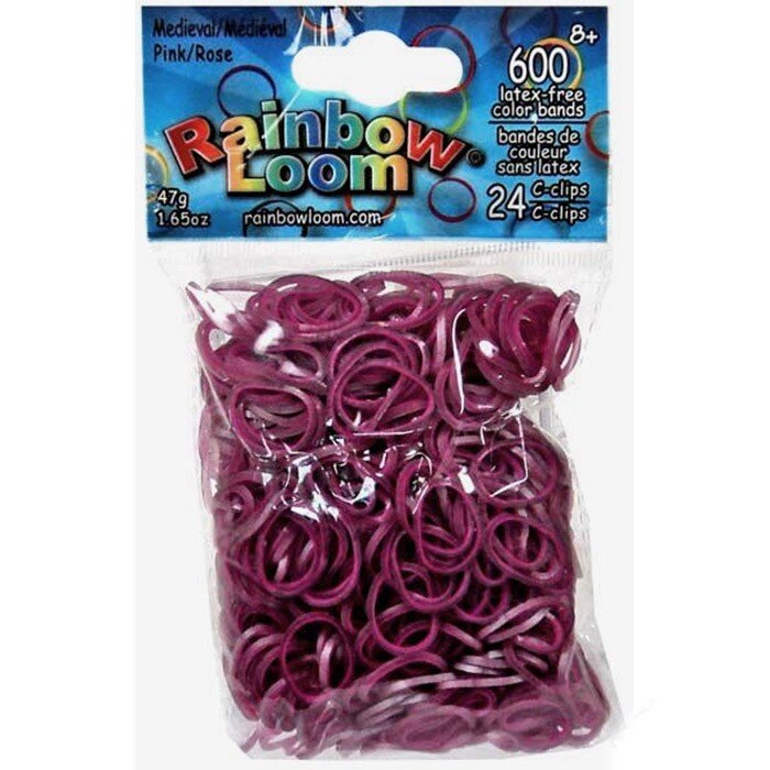 Резинки для плетения браслетов Rainbow Loom Розовые, Средневековая серия, Medieval Pink (B0110)