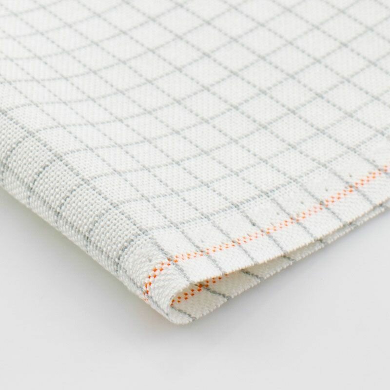 Канва Zweigart "Lugana", Easy Count, 25 ct, 48х68 см, цвет №1219, Белый с исчезающими линиями