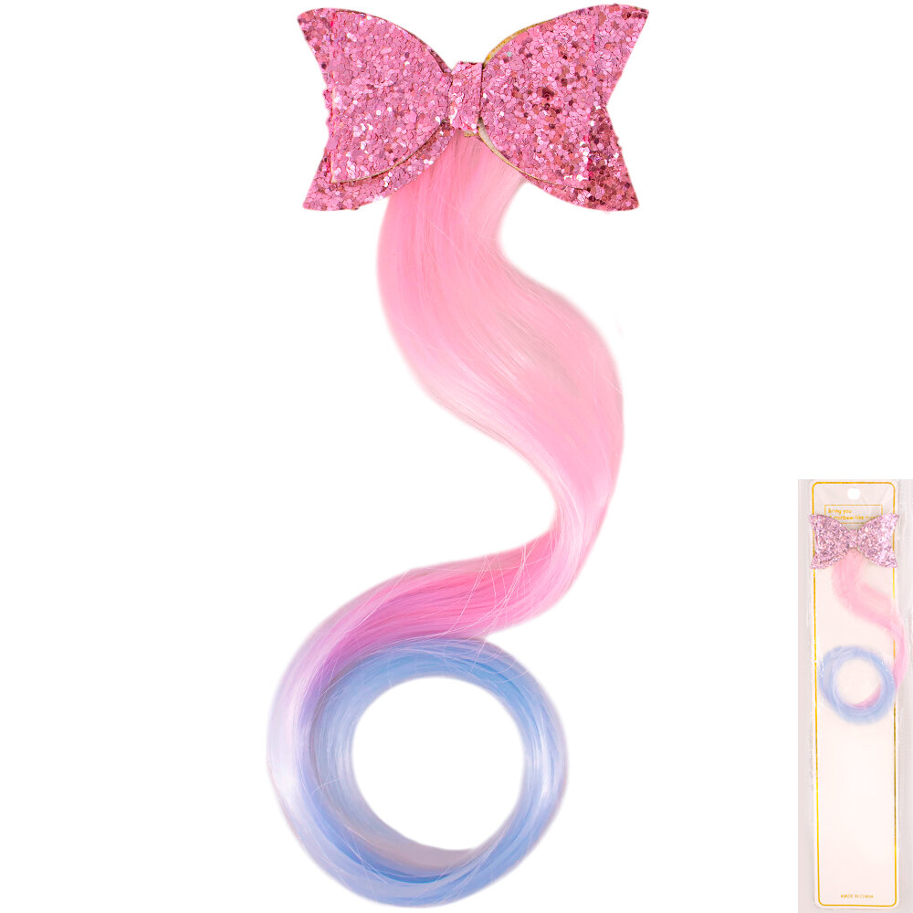 Прядь накладная КНР на заколке, длина 25 см, для детей от 3 года FG240521005D