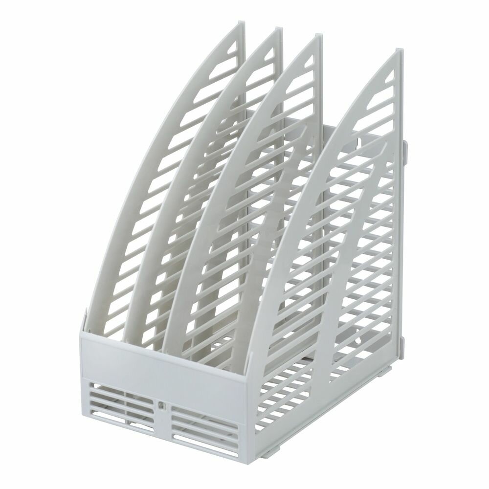 Лоток вертикальный Attache сборный, 160 мм, 3 отделения, серый