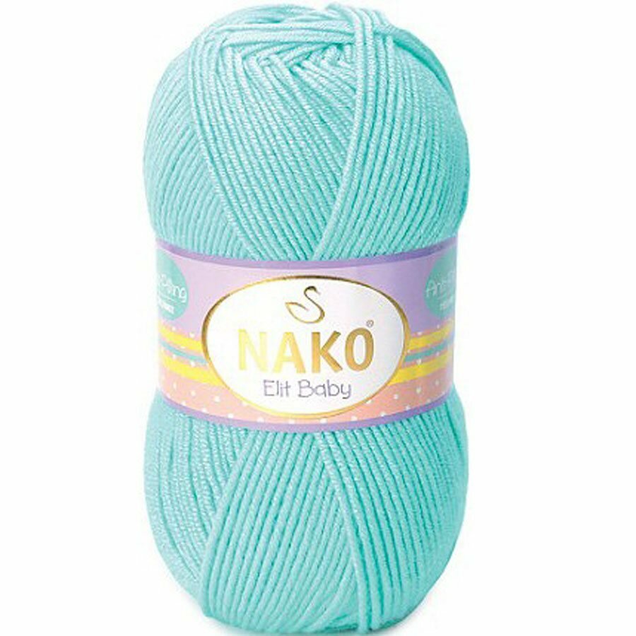 Пряжа Nako ELIT BABY 10535 св. бирюза (5 мотков)
