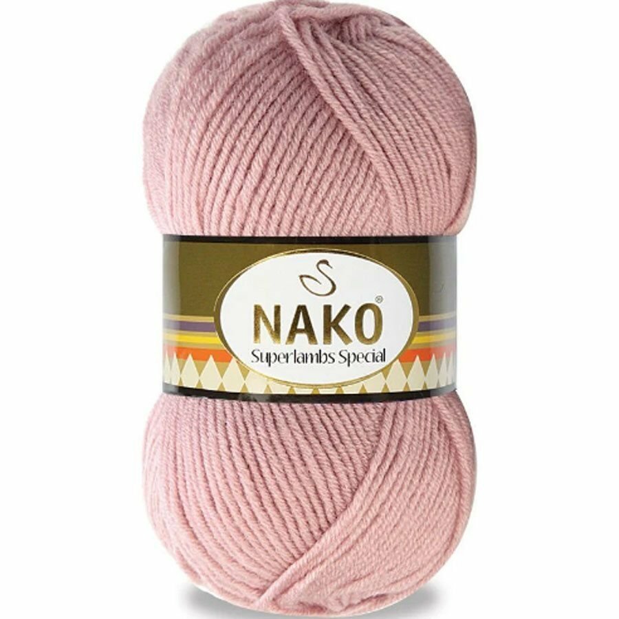 Пряжа Nako SUPERLAMBS SPECIAL 10275 пудра (5 мотков)
