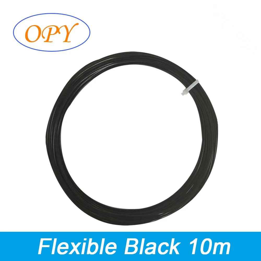 OPY Нить для 3D-принтера PLA 1,75 мм, 10 м, Multicolor Flexible Black 10m