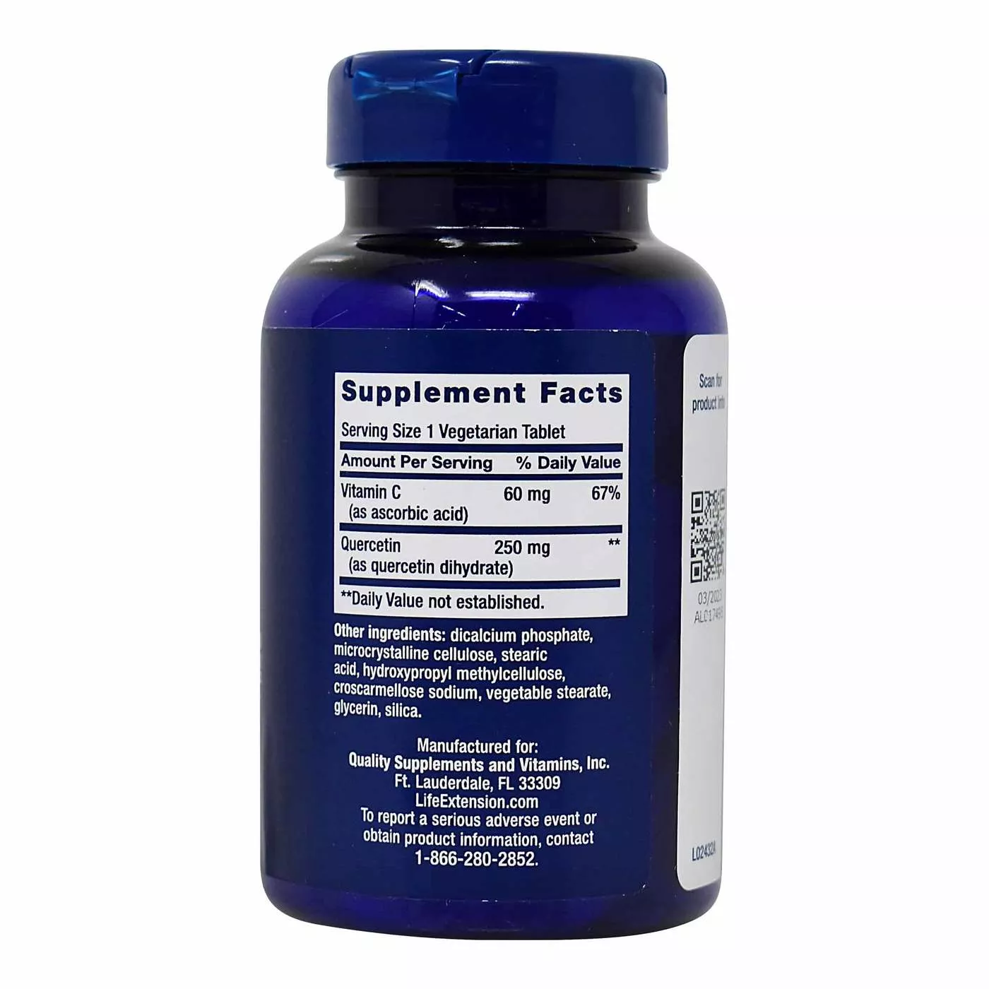 Life Extension Quercetin & Vitamin C 60 таблеток (Life Extension)