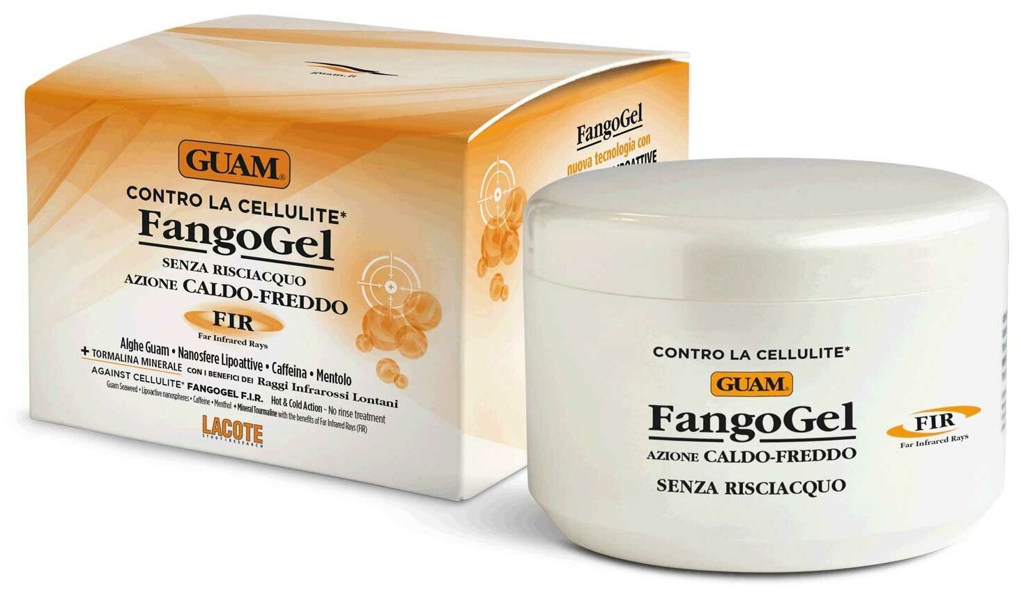 Гель Guam Fangogel Гель для тела антицеллюлитный контрастный с липоактивными наносферами, 300 мл