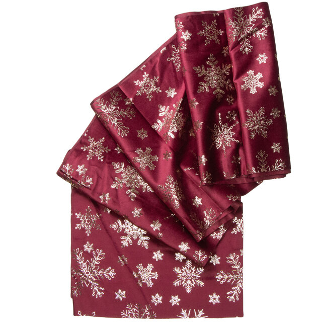 Новогодняя дорожка Granada - Снежинки 270*28 см, Due Esse Christmas (Ду Эссе Кристмас), 126-DUE-25-2