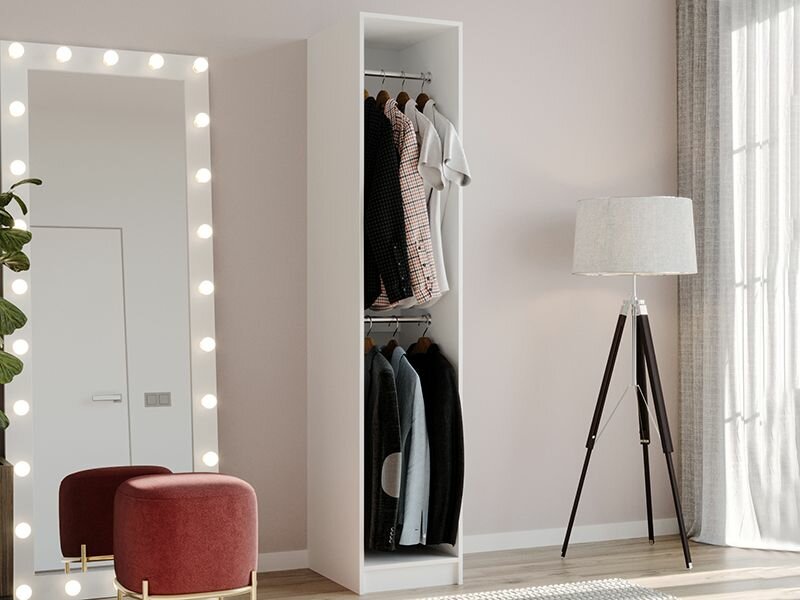 Гардеробная "Британи 10" 400х2400х500, белый