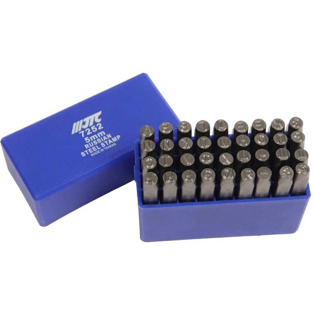 Клейма буквенные кириллица JTC 5мм (HRC 60+-2 DIN 1451) (старый артикул -JW0915-5) -7252 JTC-7252