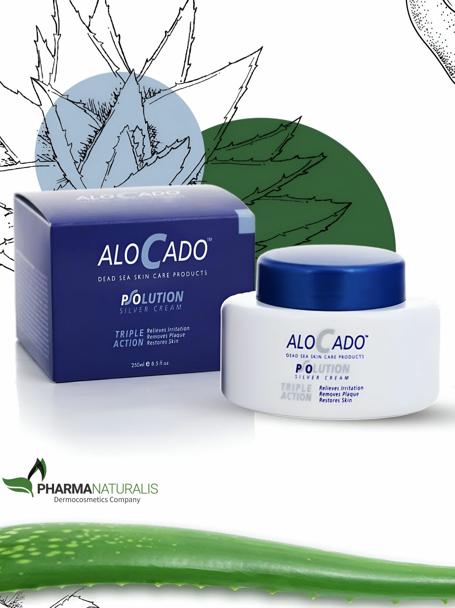 Крем от шелушения кожи лица и тела Alocado заживляющий / Мазь для рук и ног, лечение экземы и трещин Алокадо / Средство от раздражения и зуда