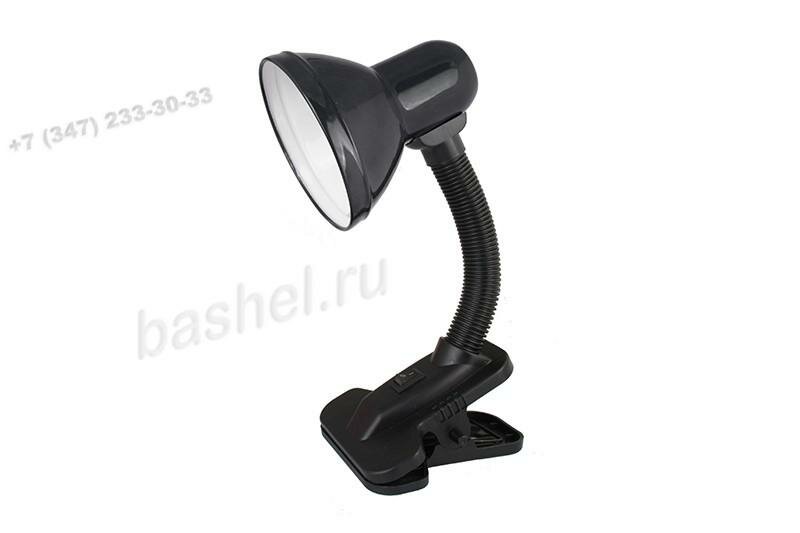 Светильник настольный на прищепке Ultraflash UF-320P C02 E27 60W металл/пластик чёрный, пакет