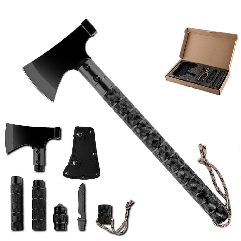 Camping Axe складной портативные наборы с несколькими инструментами топор топор с оболочкой для похода на открытый кемпинг