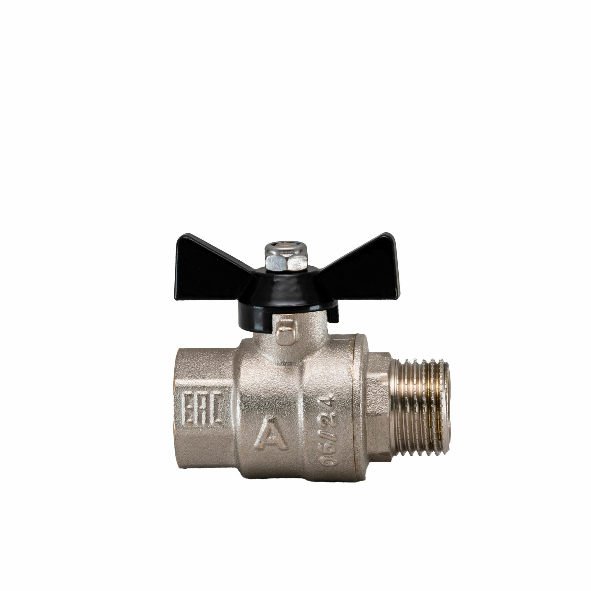 Кран шаровой Aquadeel полнопроходной, 1-2" ВН, бабочка