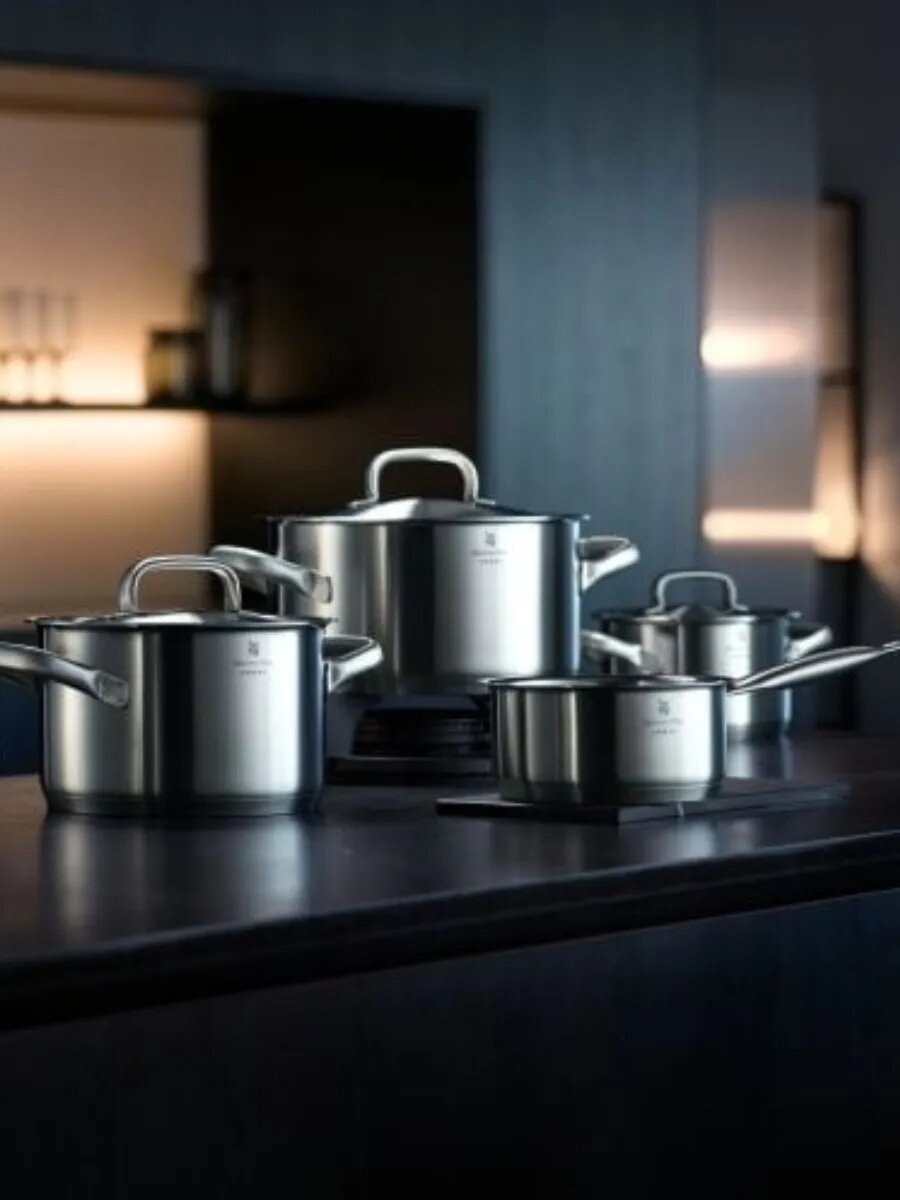 Набор кастрюль 5 предметов и кухонный ковш