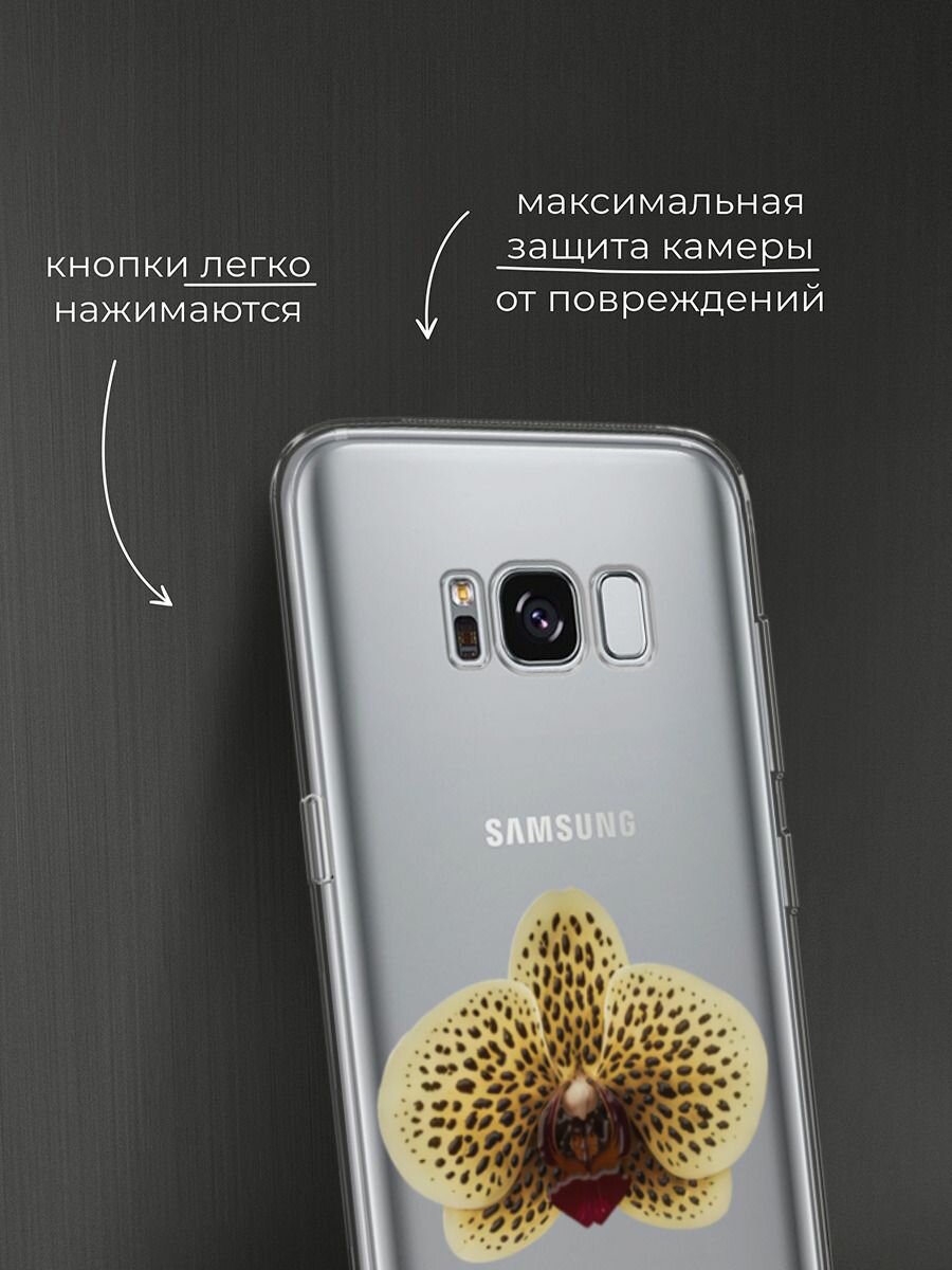 Чехол на Samsung Galaxy S8 / Самсунг Галакси С8 с принтом Желтая орхидея — фото 1