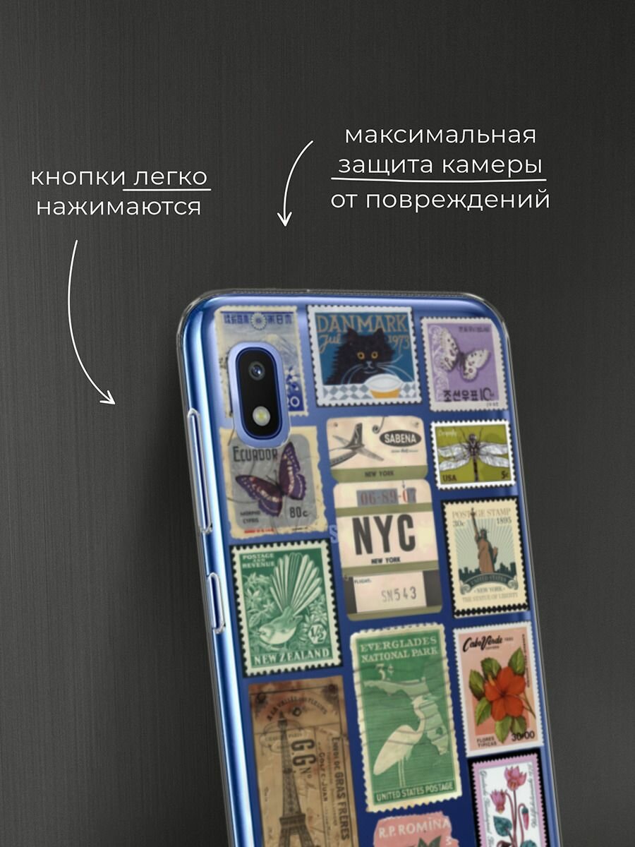 Чехол на Samsung Galaxy A10 / Самсунг Галакси А10 с принтом Марки — фото 1