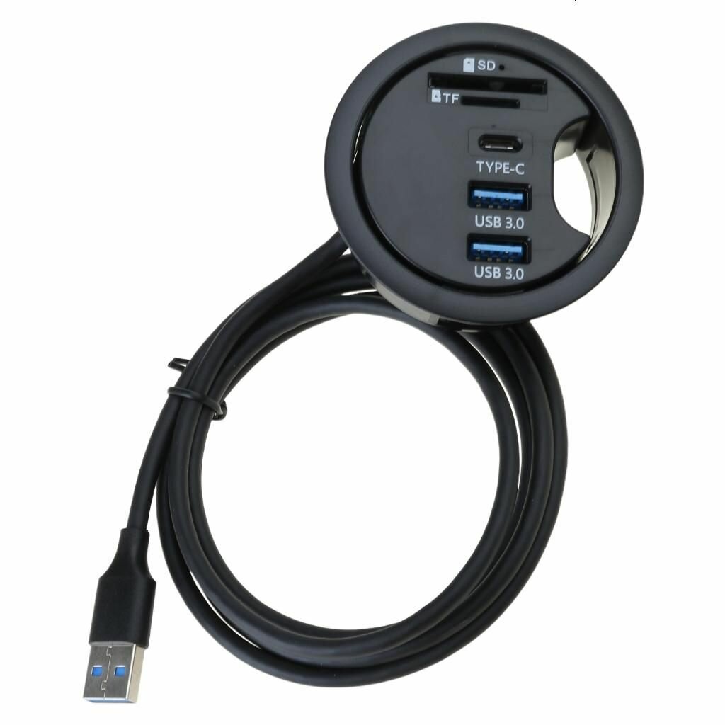 USB-хаб с кардридером, 2 USB3.0 1 TC SD TF