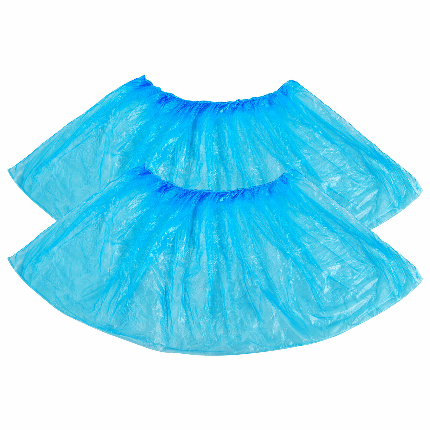 Meridian Бахилы Особо прочные двойная резинка 100 штук (50 пар) 40х15 см 55 мкм синие 631346