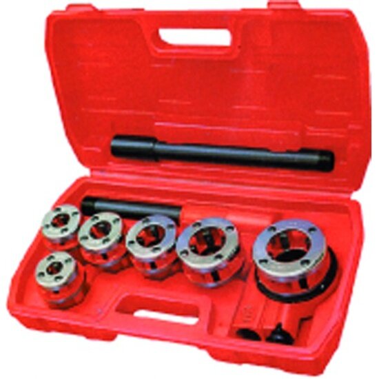 Набор для нарезания резьбы Ремоколор , пластмассовый кейс, 9 предметов /уп,/ 43-7-001